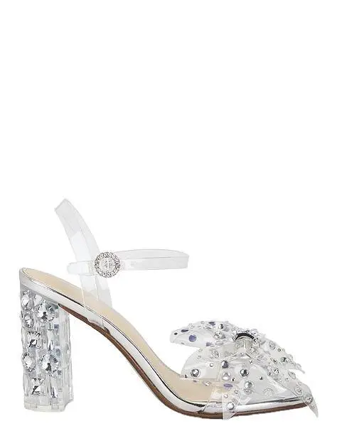 Steve Madden X Betsey Johnson Pratt Embellished Bow Sandal - Silver