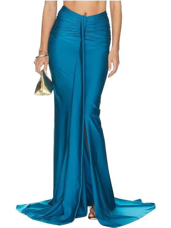 SHANI SHEMER Marcella Maxi Skirt - Blue Teal