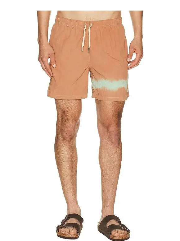 BATHER Madder Blue Overdyed Swim Trunks - Multi