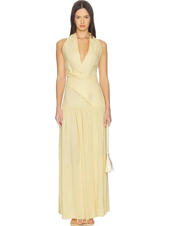 Faithfull The Brand Blanca Maxi Dress - Lemon