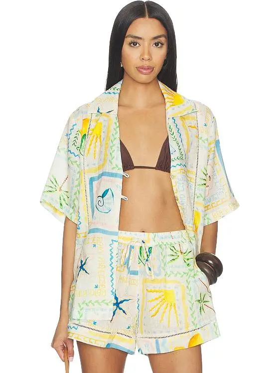L*Space La Mer Shirt - Beige
