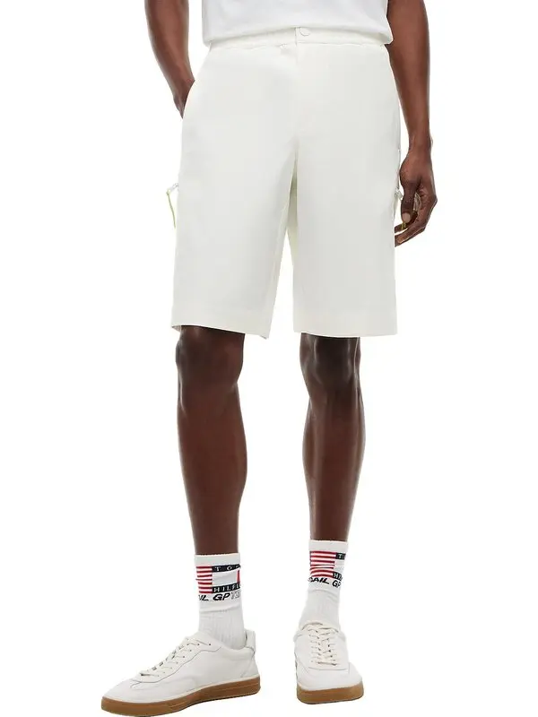 Tommy Hilfiger X U.s. Sailgp Team Relaxed Fit Cargo Shorts - Ecru