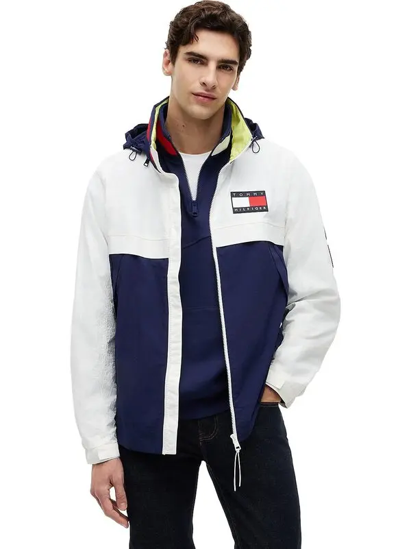 Tommy Hilfiger X U.s. Sailgp Team Convertible Jacket - Ecru/navy