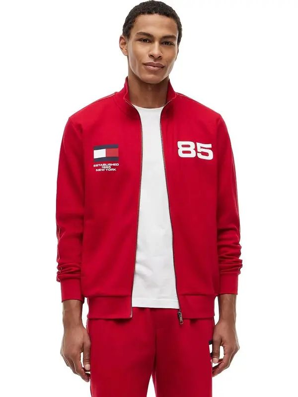 Tommy Hilfiger Retro Soccer Track Jacket With Logo Detailing - Medium Red