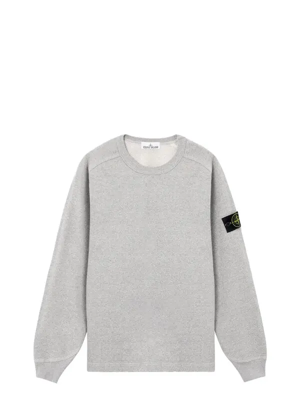 Stone Island Mélange Cotton Crewneck Sweatshirt - Grey