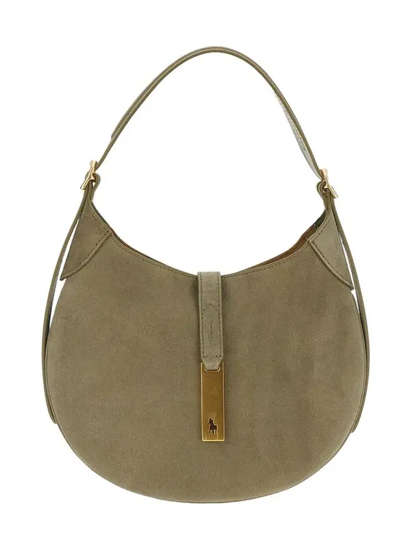 Polo Ralph Lauren Suede Shoulder Bag - Verde