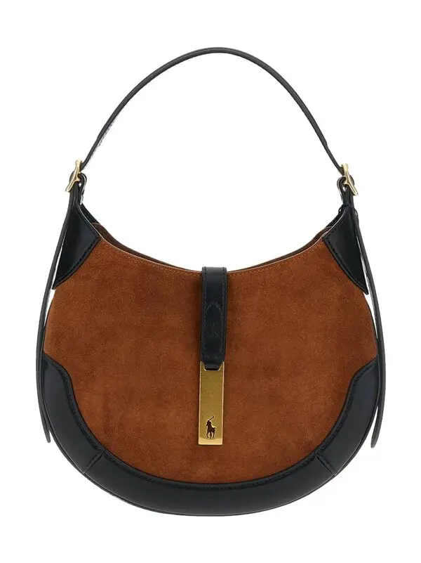 Polo Ralph Lauren Small Leather Shoulder Bag - Marrone