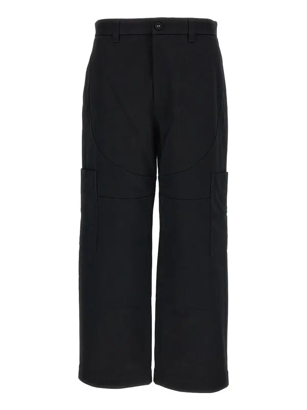Thom Browne Wide-leg Cotton Twill Trousers - Nero