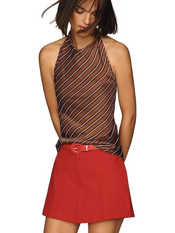 BISHOP + YOUNG Belted Skort - Red