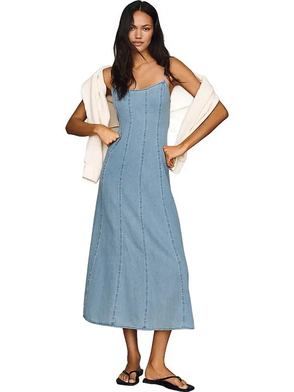 Z Supply Leonora Denim Midi Dress - Light Denim