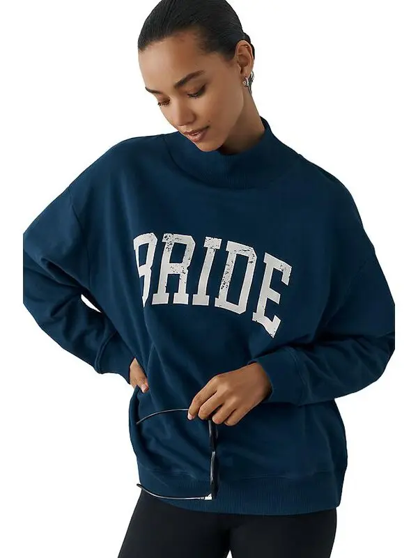 Anthropologie Bride Mockneck Sweatshirt - Navy
