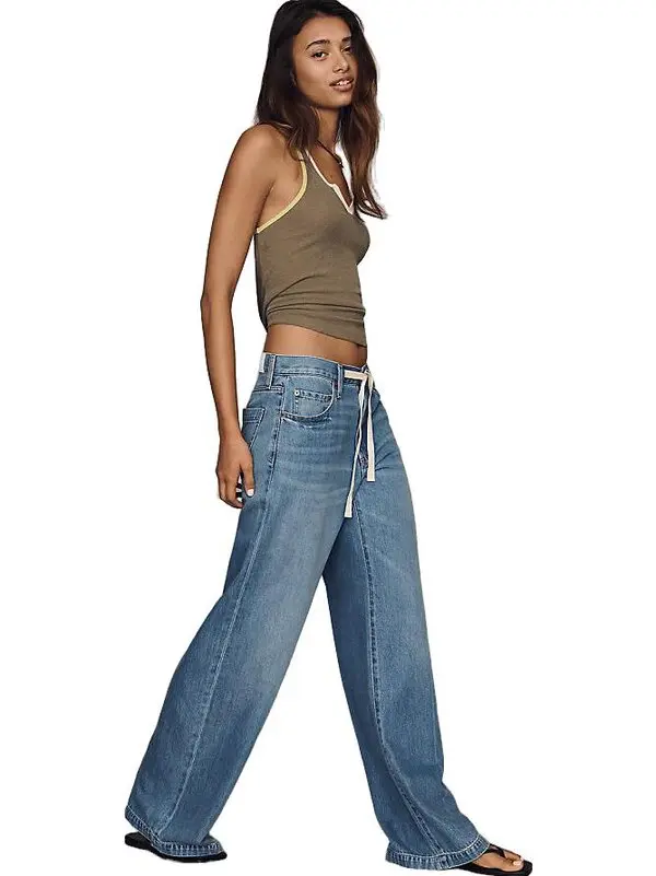 PISTOLA Jadyn High-rise Wide-leg Drawstring Jeans - Expanse