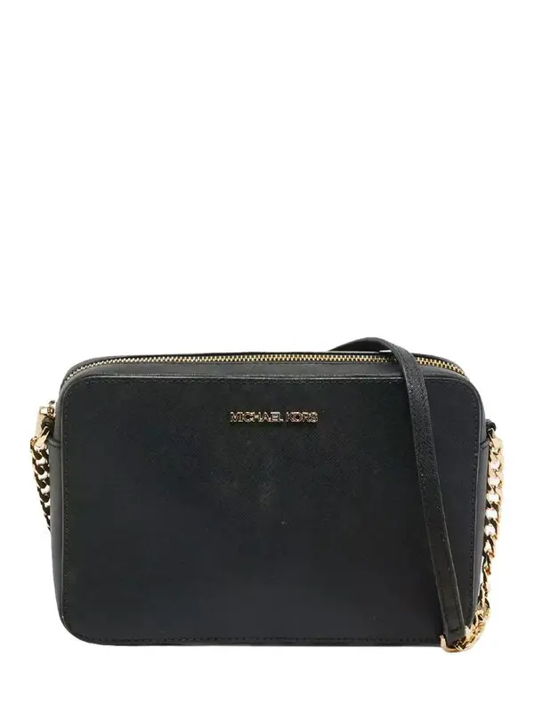Michael Kors Jet Set Saffiano Leather Crossbody Bag - Black