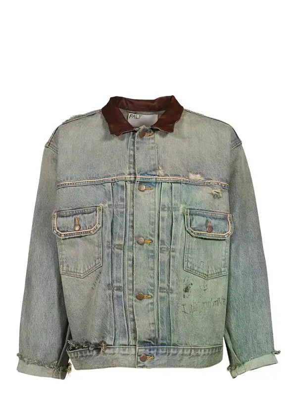 PALY Buffalo 66 Distressed Denim Jacket - Blue