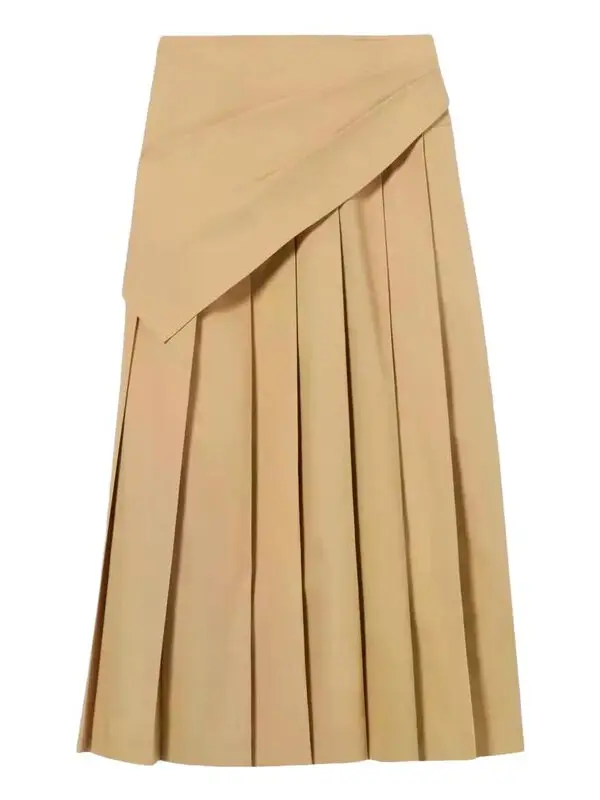 Claudie Pierlot Pleated Midi Skirt - Neutrals