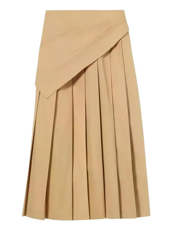 Claudie Pierlot Pleated Midi Skirt - Neutrals