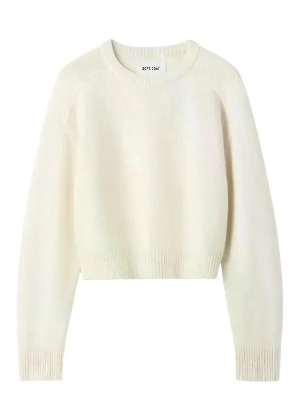 Soft Goat Classic Crew-neck Cashmere Jumper - Neutrals