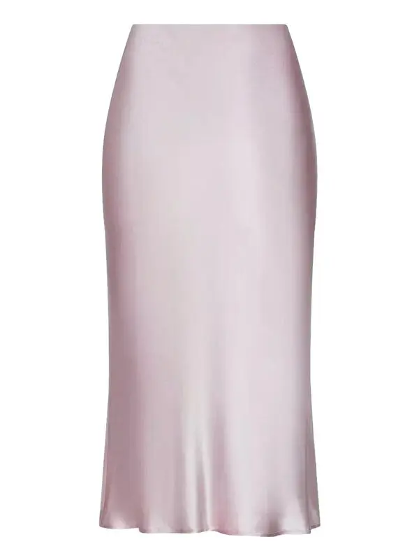 L'Agence Perin Silk Midi Skirt - Pink