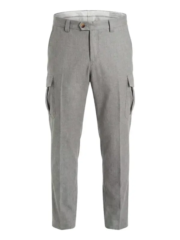 Brunello Cucinelli Virgin Wool Cargo Pants - Grey