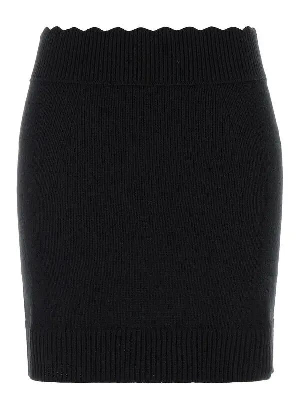 Chloé Wool Blend Mini Skirt - Black