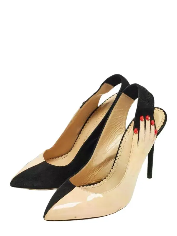 CHARLOTTE OLYMPIA Hand-design Slingback Pumps - Neutrals