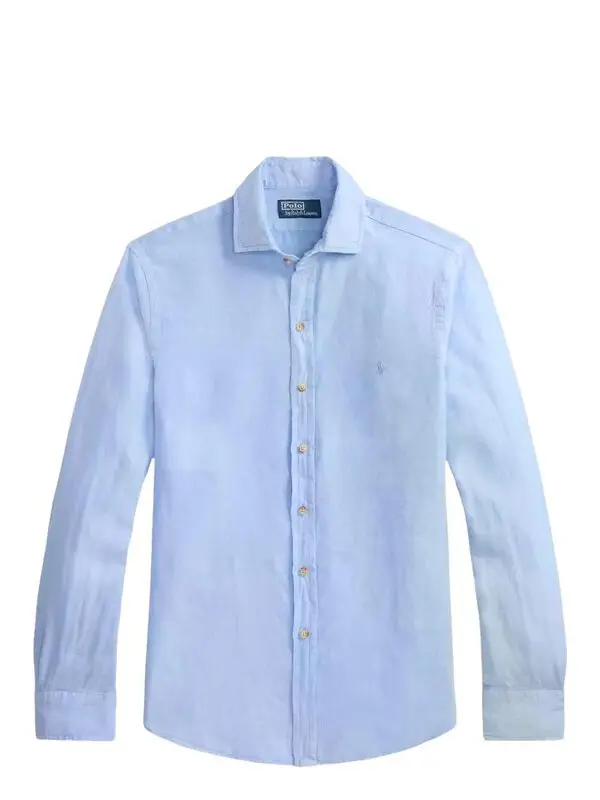 Polo Ralph Lauren Pony Embroidered Linen Shirt - Blue
