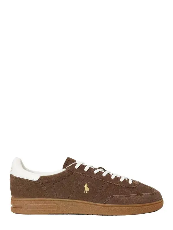 Polo Ralph Lauren Bedford Embossed Suede Sneakers - Brown