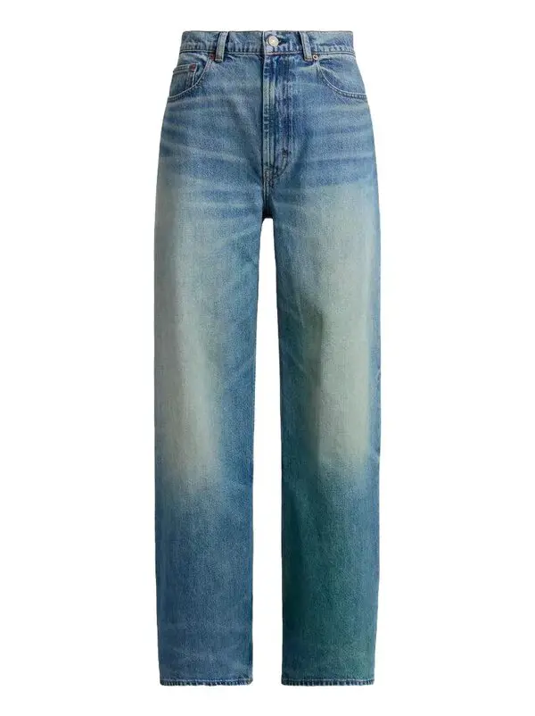 Polo Ralph Lauren Wide-leg Cotton Jeans - Blue