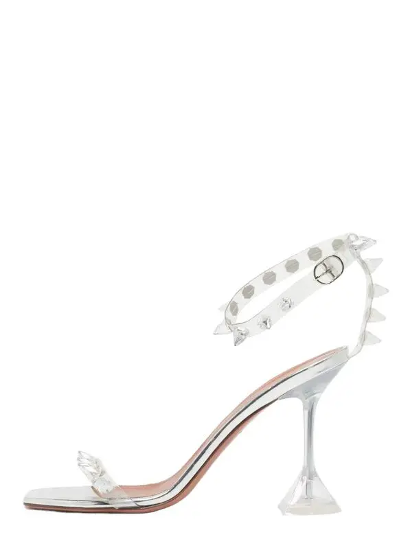 Amina Muaddi Julia Crystal-embellished Heeled Sandals - Silver