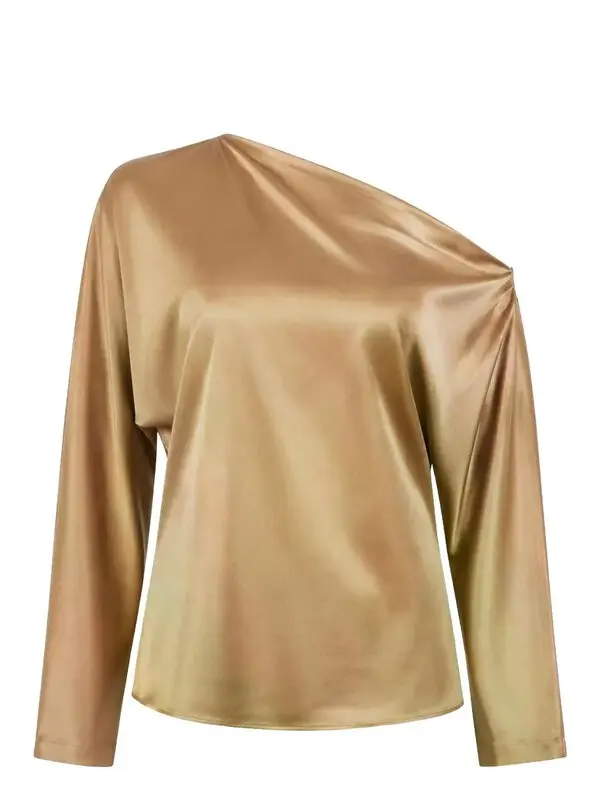 THE SEI Off-shoulder Long-sleeve Blouse - Neutrals