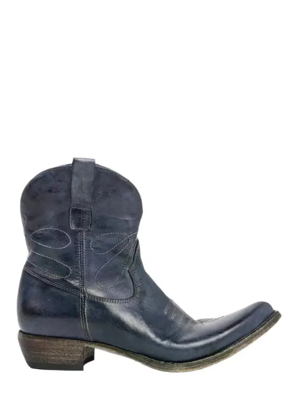 SHOTO Panelled Boots - Blue