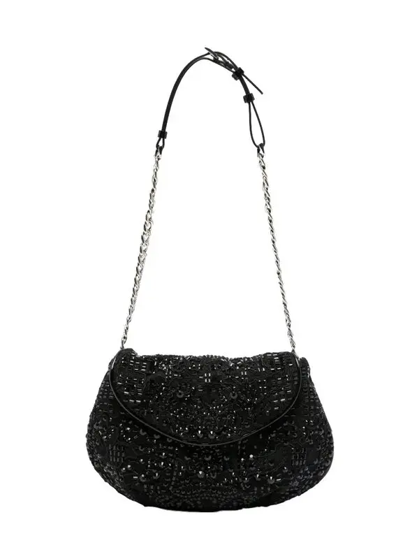 Ermanno Scervino Joy Sequin Embellished Shoulder Bag - Black