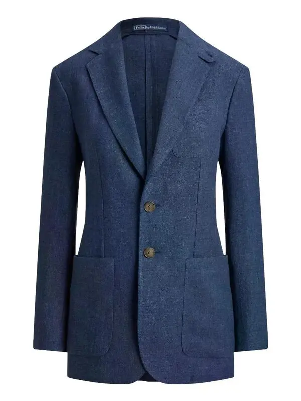 Polo Ralph Lauren Single-breasted Linen Blazer - Blue