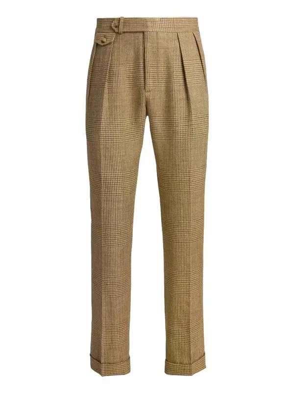 Polo Ralph Lauren Glen Plaid Double-pleated Trousers - Brown