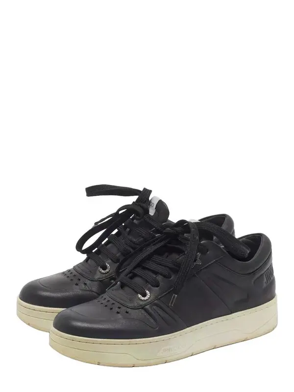 JIMMY CHOO Hawaii/f Sneakers With Star Perforations - Black