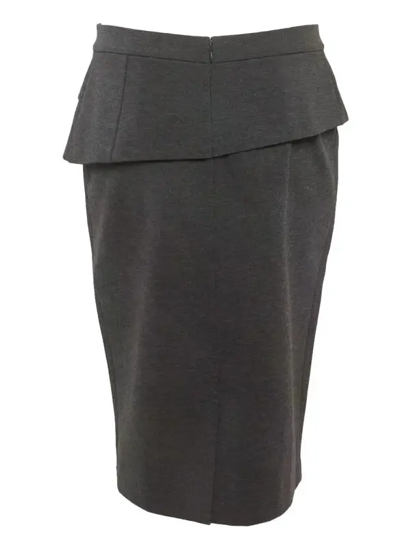Emporio Armani Layered Pencil Midi Skirt - Grey