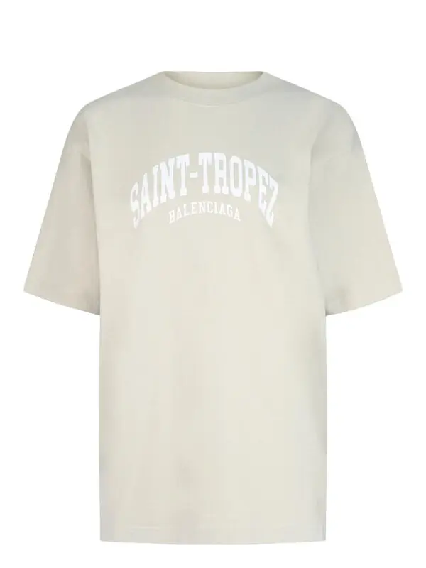 Balenciaga Oversized Saint-tropez T-shirt - Shell White