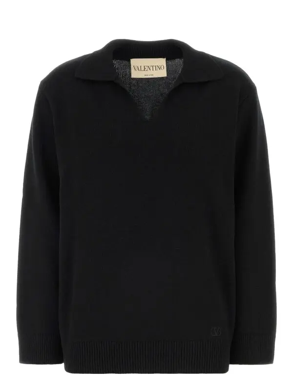 Valentino Garavani V-neck Knitted Jumper - Black