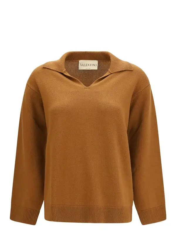 Valentino Garavani V-neck Knitted Jumper - Brown