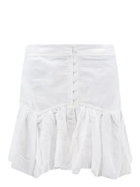 Isabel Marant Étoile Daneen Ruffled Mini Skirt - White