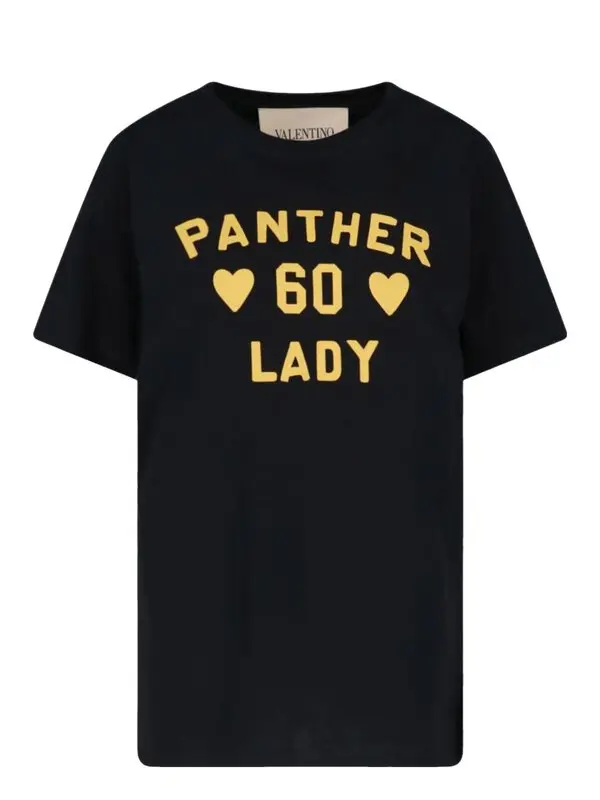 Valentino Garavani Panther Lady Printed Crewneck T-shirt - Black