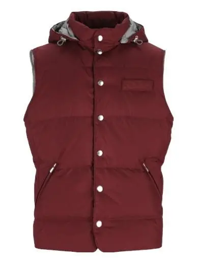 Brunello Cucinelli Hooded Down Vest - Red