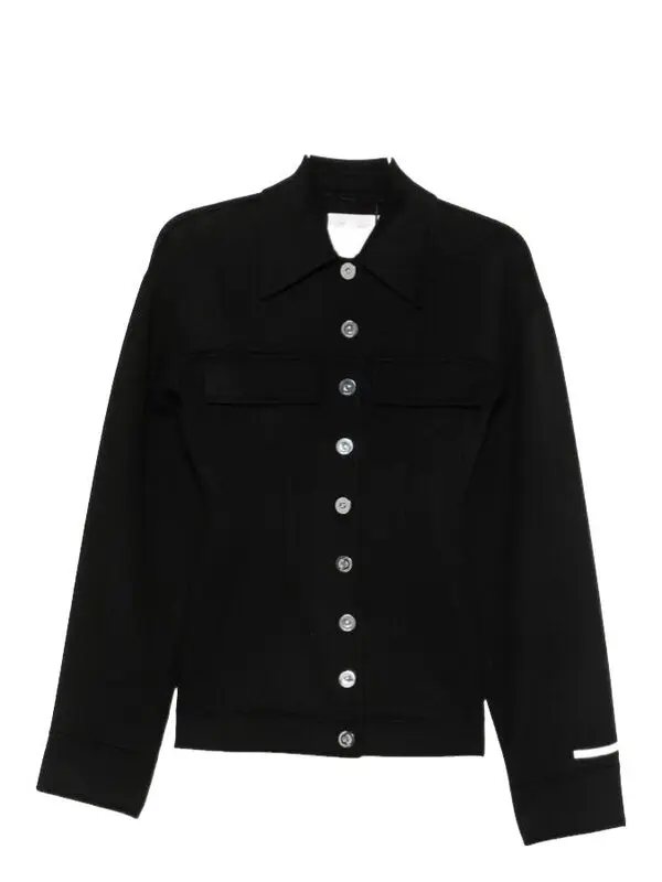 Sportmax Collared Long-sleeved Jacket - Black