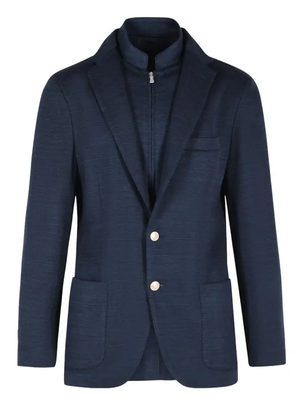Eleventy Long-sleeved Suit Jacket - Blue