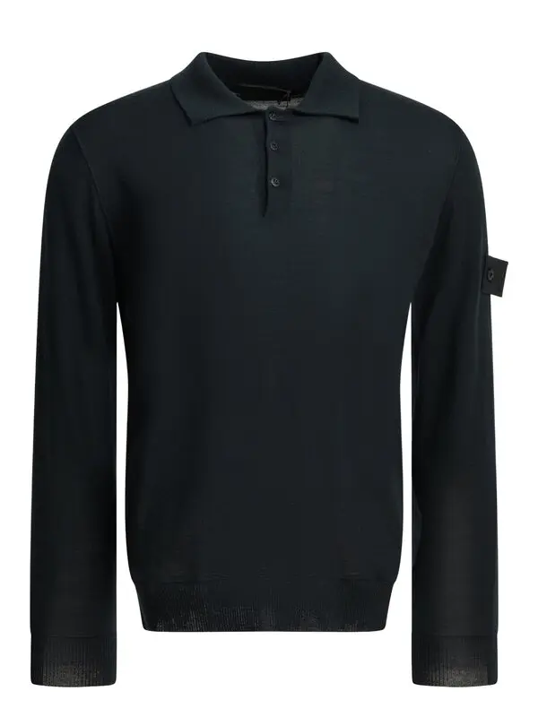 Stone Island Ghost Polo Sweater - Blue