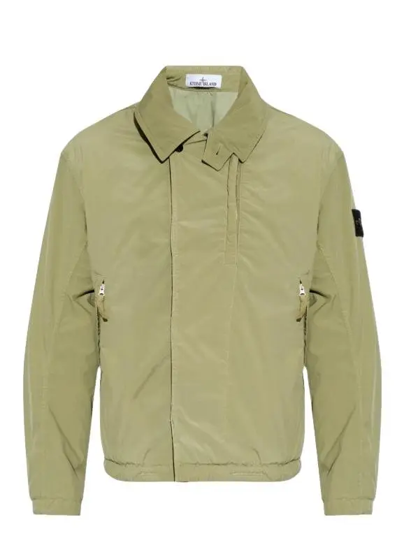 Stone Island Long Sleeve Jacket With Logo Patch - No