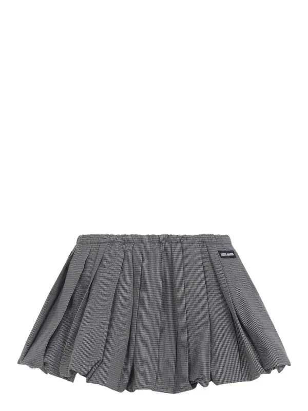 Miu Miu Pleated Midi Skirt - Grey