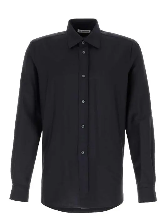 JIL SANDER Long-sleeve Button-down Shirt - Navy