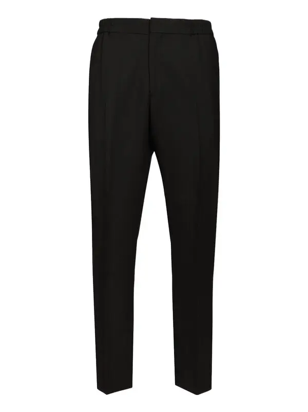 Paul Smith Elasticated-waist Wool Trousers - Black