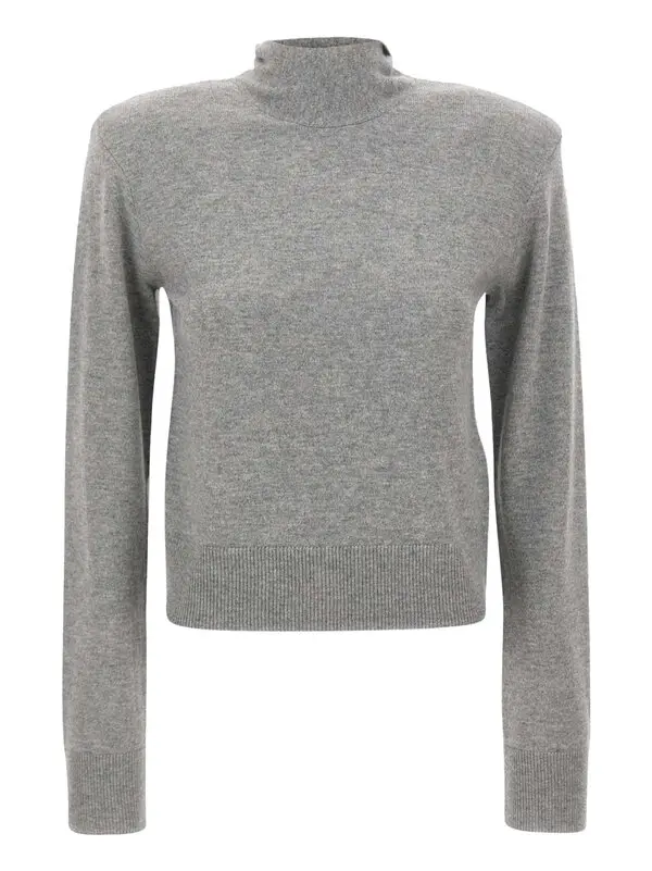 ROTATE BY BIRGER CHRISTENSEN Tie-neck Sweater - Grey